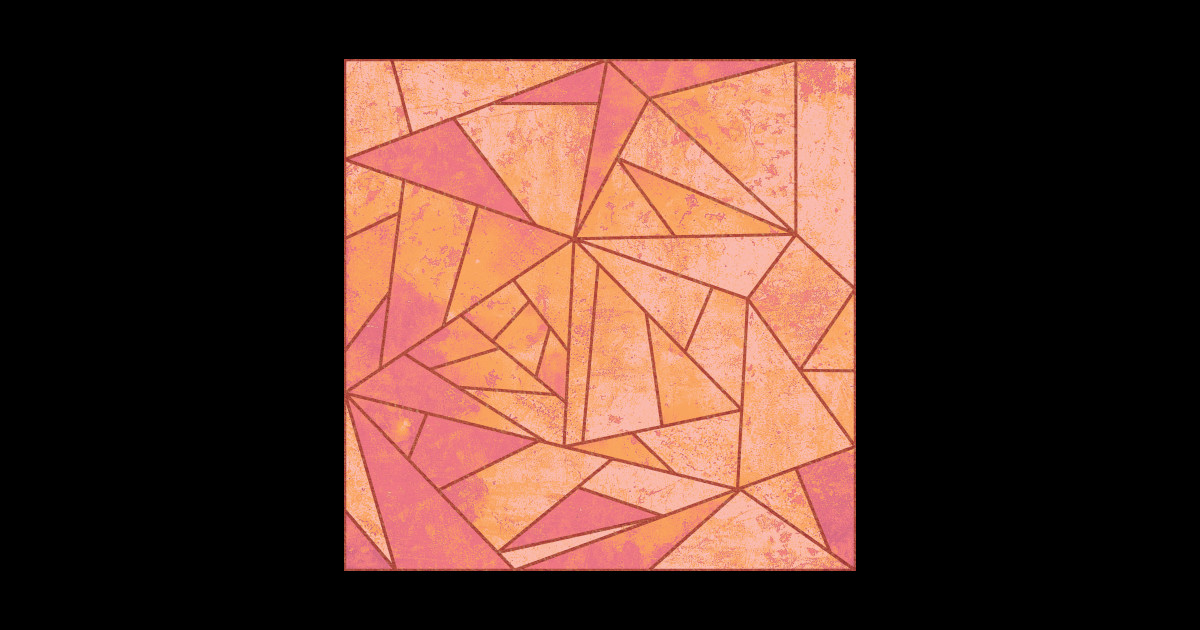 Vintage Pink and Orange Geometric Pattern - Vintage Geometric Patterns ...