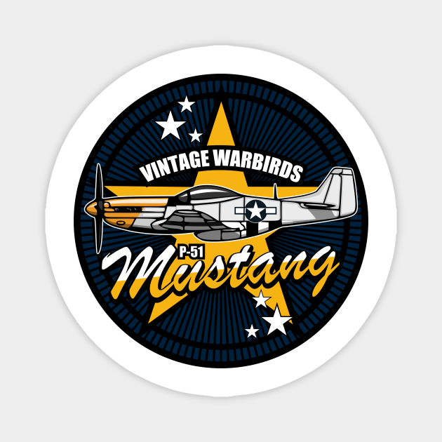 P-51 Mustang Patch - Ww2 P51 Mustang - Magnet | TeePublic