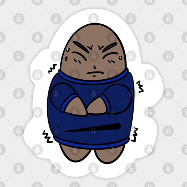 Nervous Chibi - Cute Color - Cartoony - Sticker | TeePublic