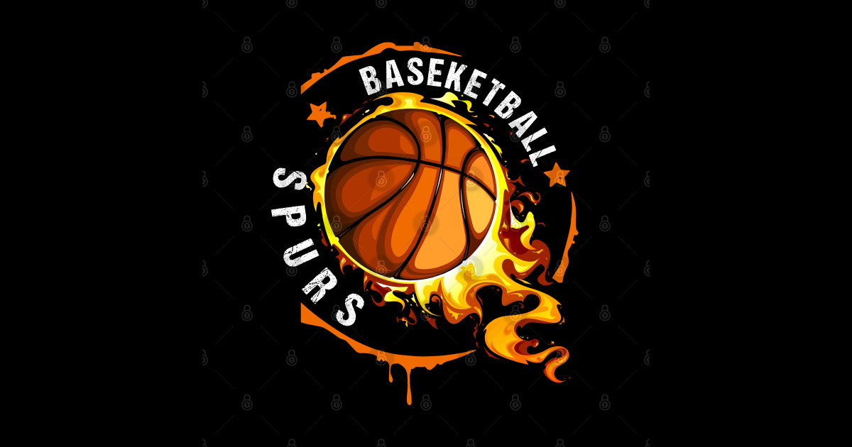 Graphic Basketball Name Spurs Classic Styles Team - Spurs - Sticker ...
