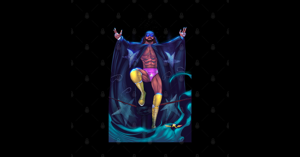 Macho madness wrestling art - Macho Man Randy Savage - Sticker | TeePublic