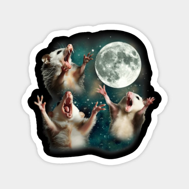 Three Possum Moon 3 Opossum Funny Weird Cursed Meme - Possum Moon ...