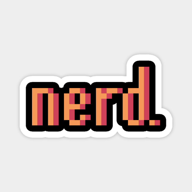 Pixelated Nerd - Pixel Art - Magnet | TeePublic