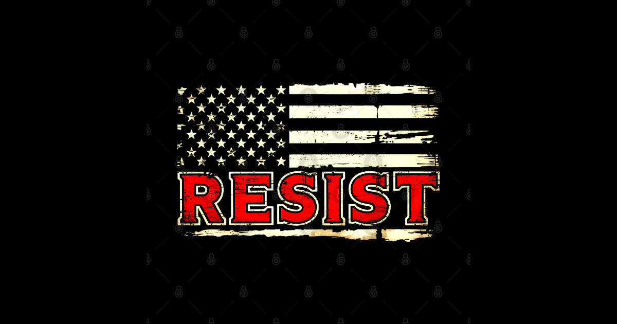 Resist Flag - Anti Trump - Sticker | TeePublic