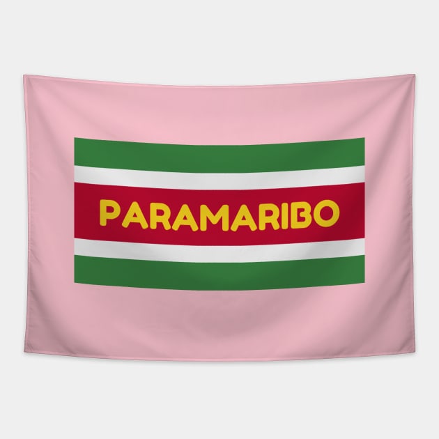 Paramaribo City in Suriname Flag Colors - South America - Tapestry ...