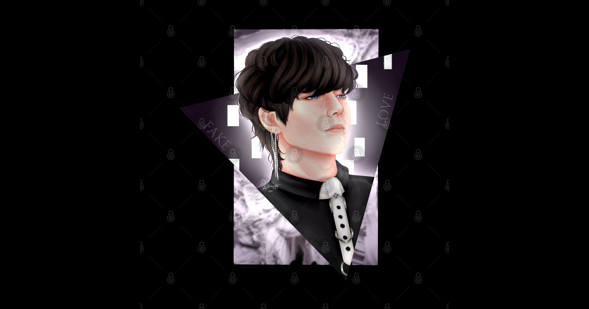 V - Fake Love (BTS) - Taehyung - Magnet | TeePublic