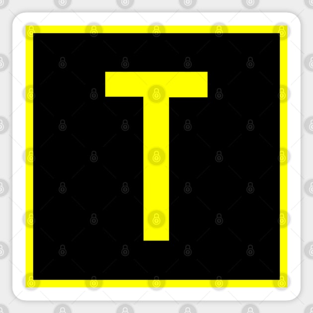 T - Tango - FAA taxiway sign, phonetic alphabet - Taxiway Sign ...
