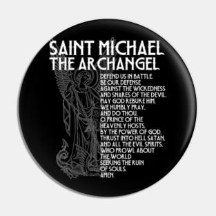 Saint Michael The Archangel Prayer Pins and Buttons for Sale | TeePublic