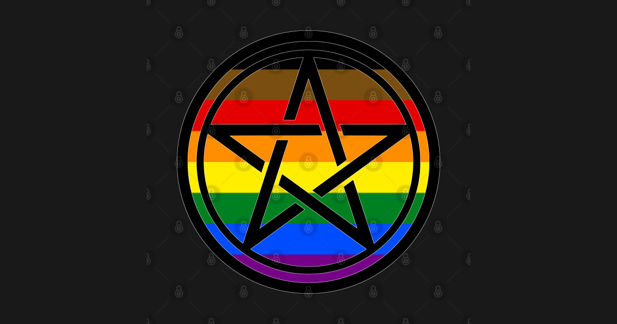 Large Print Pentacle LGBT Flag People of Color Pride - Large Print ...