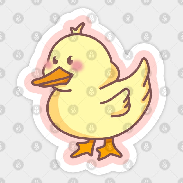 Cute yellow Duck - Duck - Sticker | TeePublic