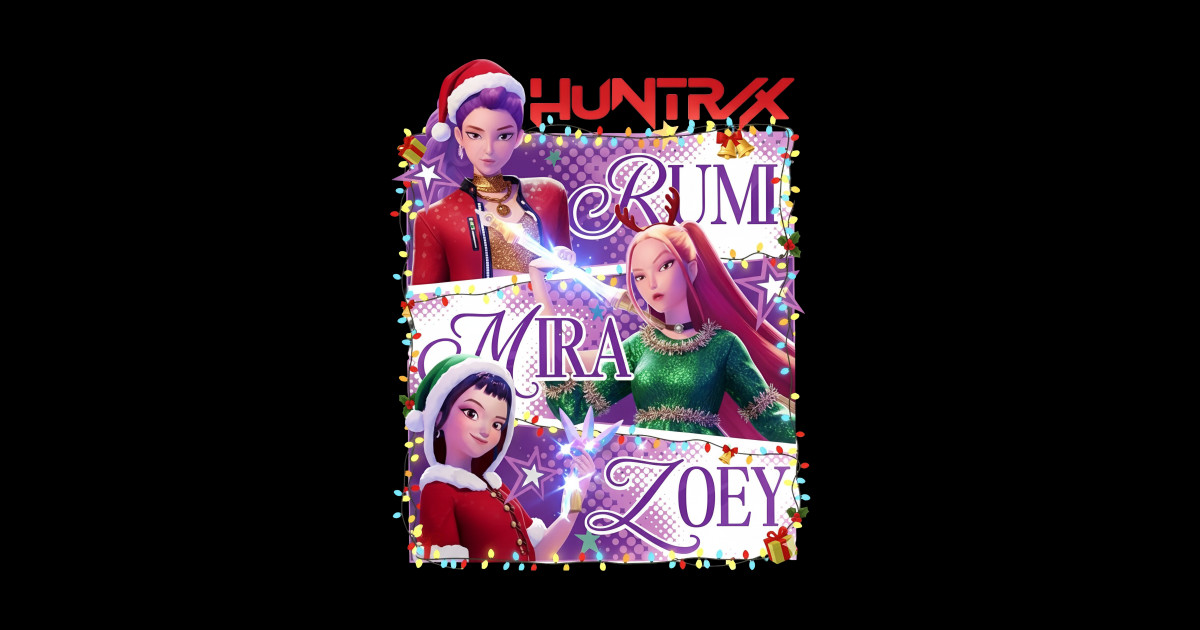 Huntrix Christmas Kpop Demon Hunters Anime Girls Holiday - Huntrix ...