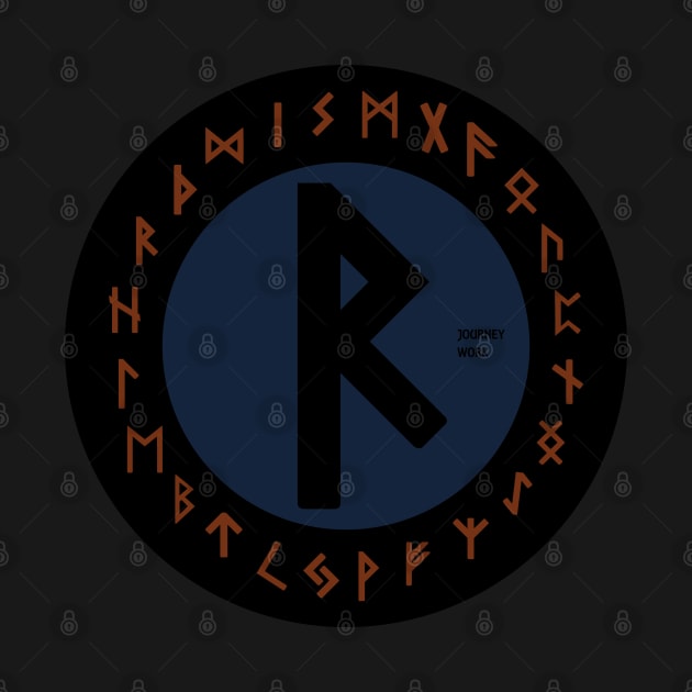 Blue Raidho Elder Futhark | Viking Rune Symbol - Viking Symbols - T ...