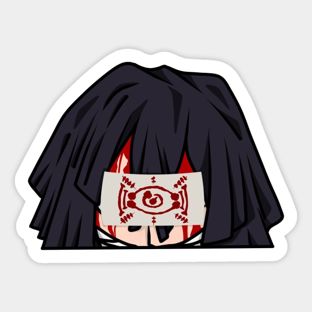 Obanai Iguro Blood Art Talisman Peekers - Obanai Iguro - Sticker ...