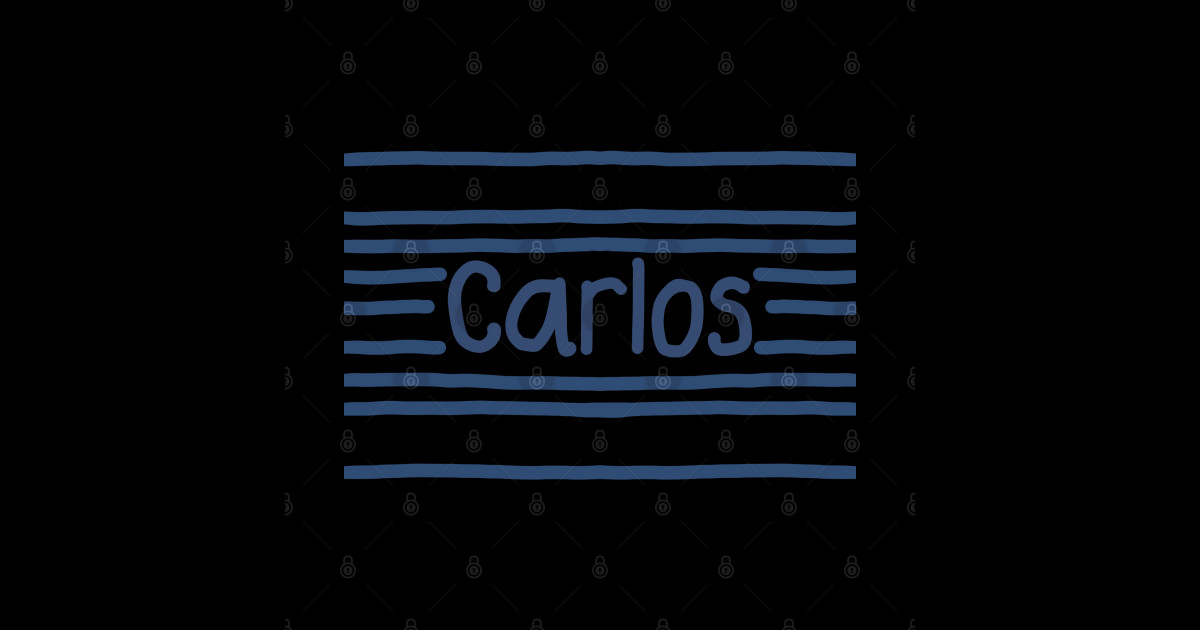 Carlos monogram - Word - Sticker | TeePublic
