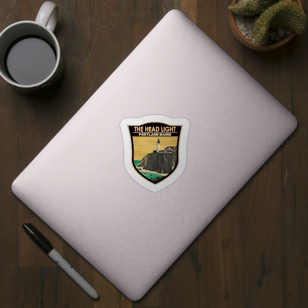 Portland Head Light Maine Badge - Portland Head Light - Sticker | TeePublic