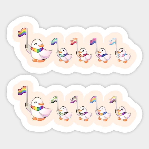 Pride Ducks Parade!!! Set - Pride Month - Sticker | TeePublic