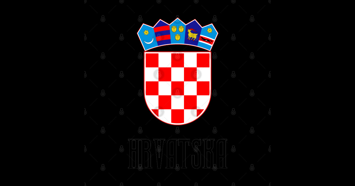 Hrvatska Croatian Coat of Arms - Croatia - Sticker | TeePublic