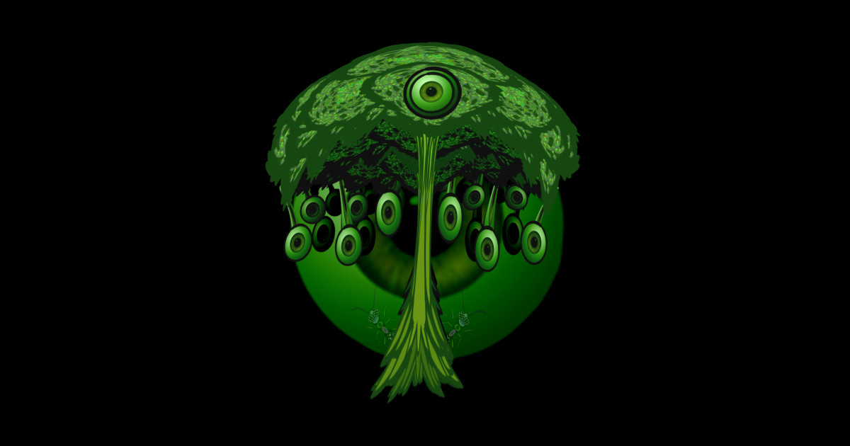 Eyeball Tree in Bloom - Tree - Posters and Art Prints | TeePublic