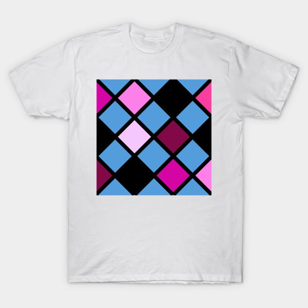Playful Multi-colored Checkered Pattern - Checkered Pattern - T-Shirt ...