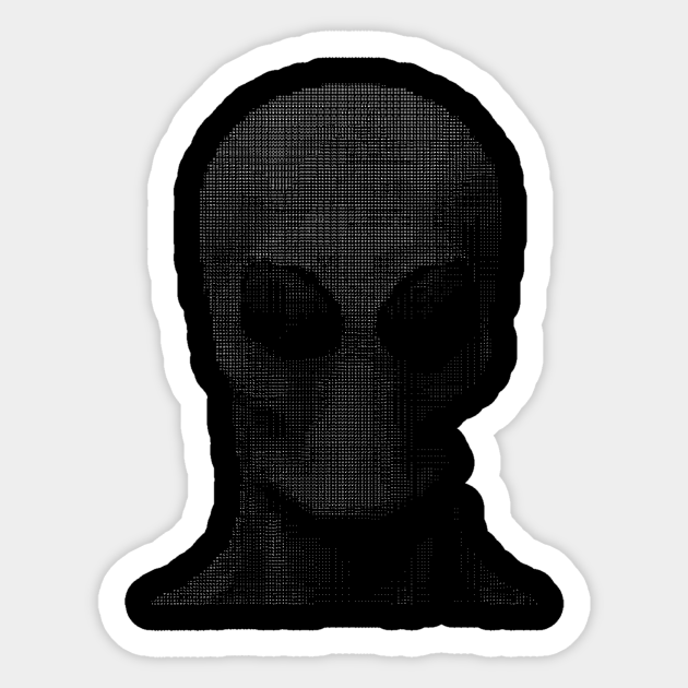 Alien ASCII Art Edit - Alien - Sticker | TeePublic