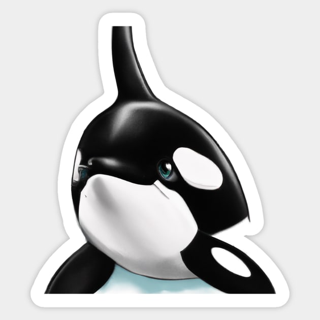 Cute Orca Drawing - Orca - Sticker | TeePublic