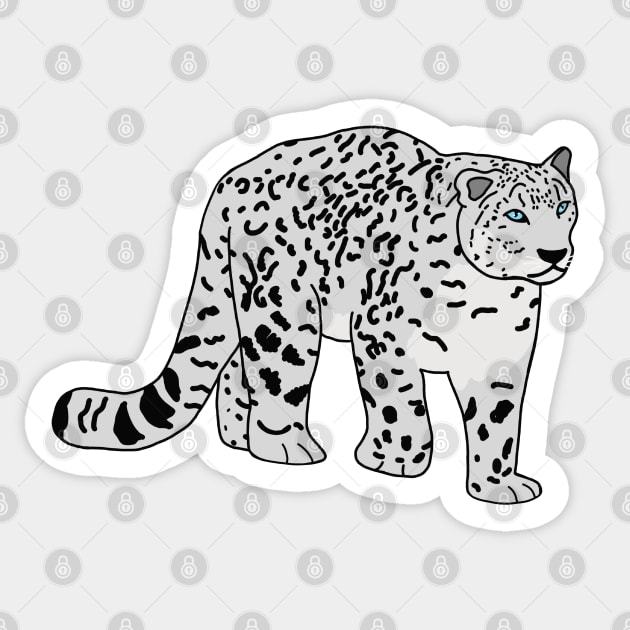 Snow Leopard - Snow Leopard - Sticker | TeePublic