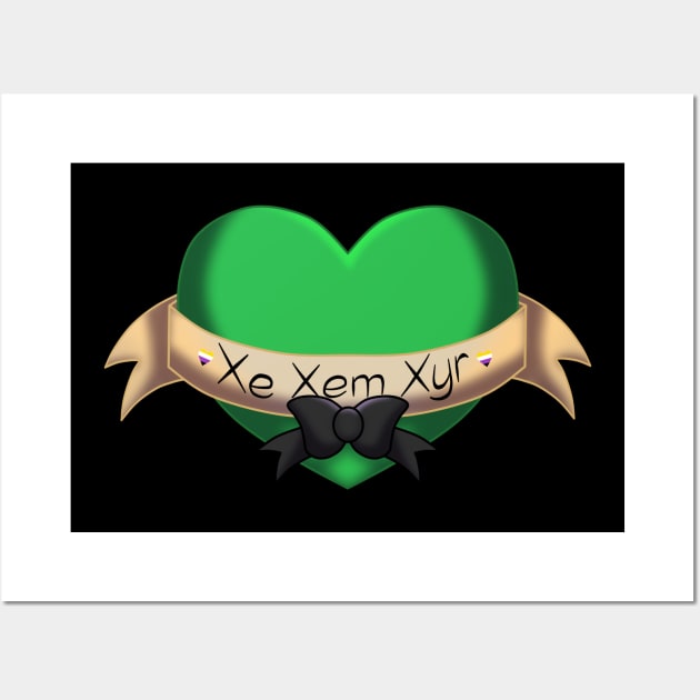Xe Xem Xyr pronouns heart - Nonbinary - Posters and Art Prints | TeePublic