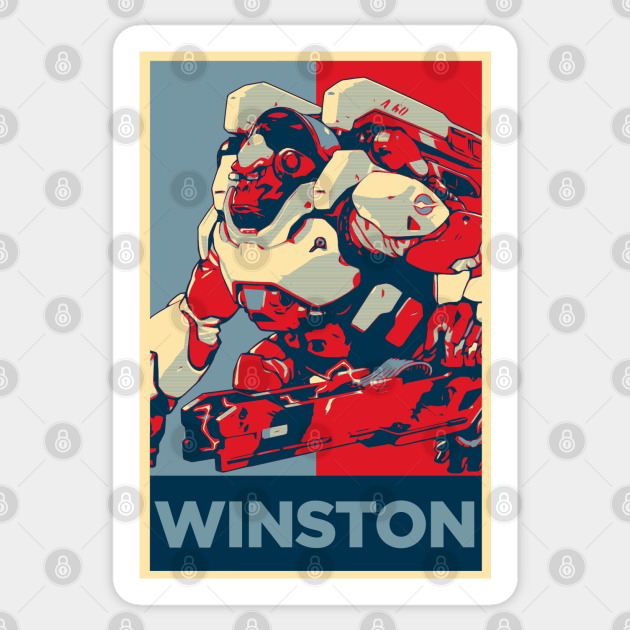 Winston Poster - Overwatch - Sticker | TeePublic