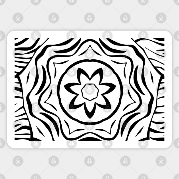Unique Black and White Pattern - Unique - Sticker | TeePublic