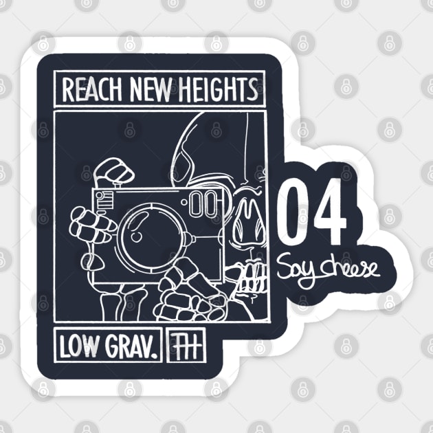 Reach New Heights 04 - Skull - Sticker | TeePublic