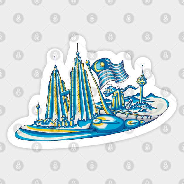 Kuala Lumpur (2) - Kuala Lumpur - Sticker | TeePublic