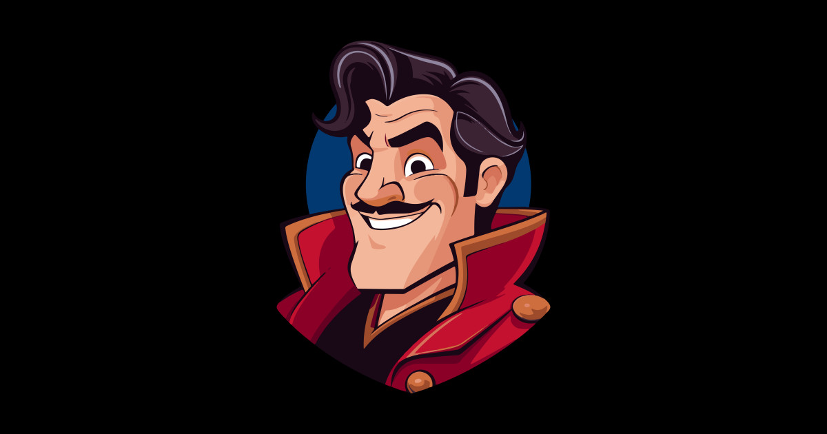 Gaston comic character face - Gaston - Sticker | TeePublic