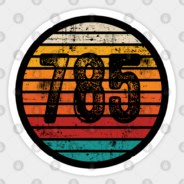 Distressed Vintage Sunset 785 Area Code - 785 Area Code - Sticker ...