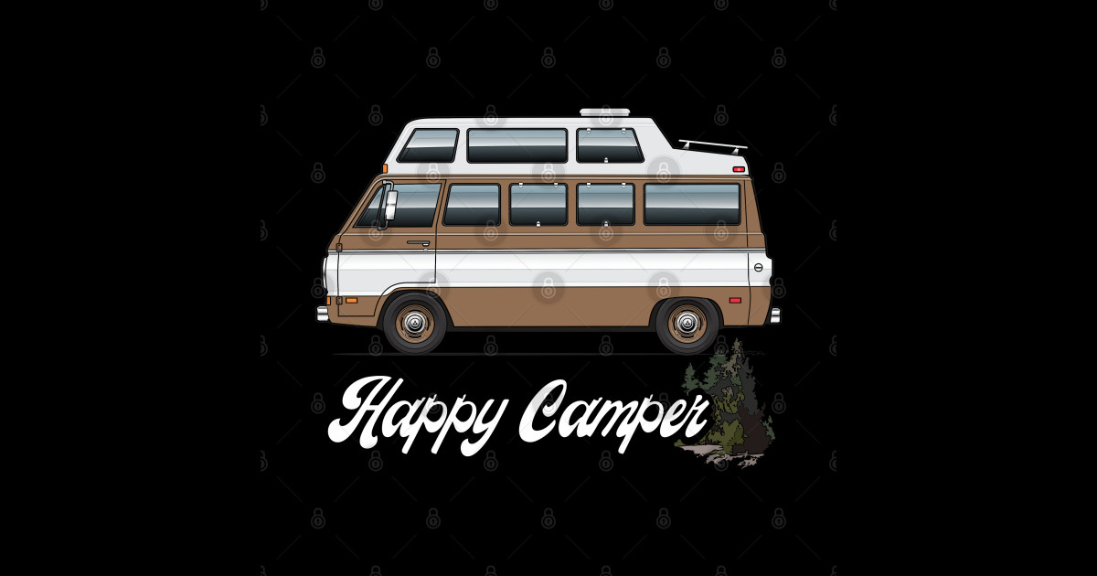 happy camper - Happy Camper Van - Sticker | TeePublic