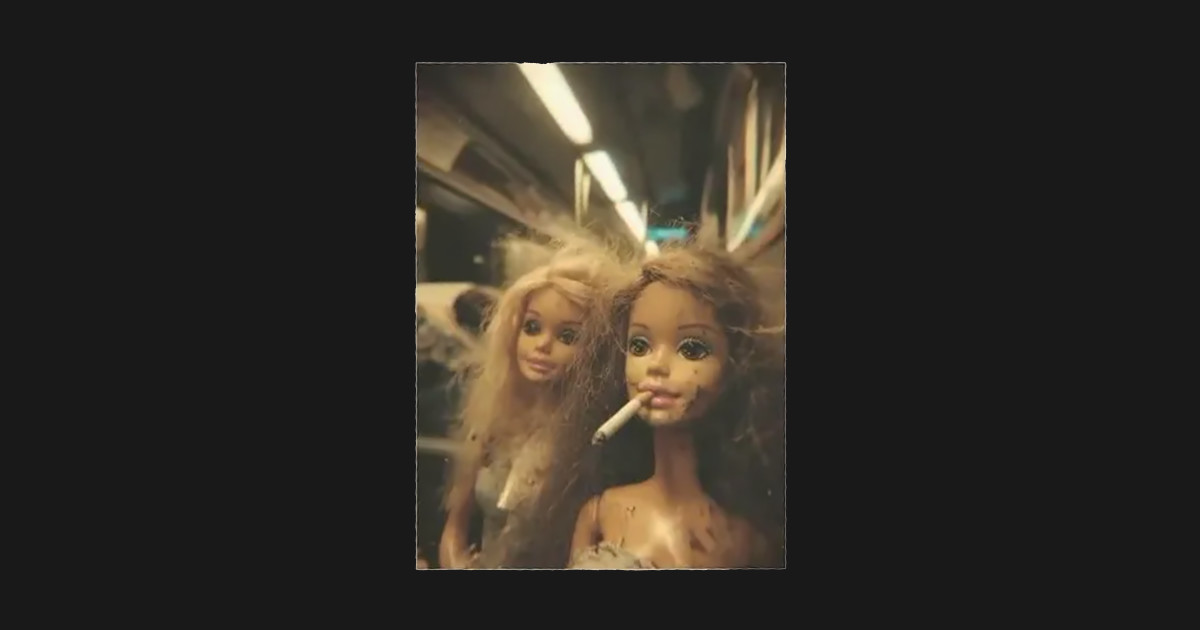 Funny Disgusting Doll Face Meme Smoking - Doll Face Meme - T-Shirt ...