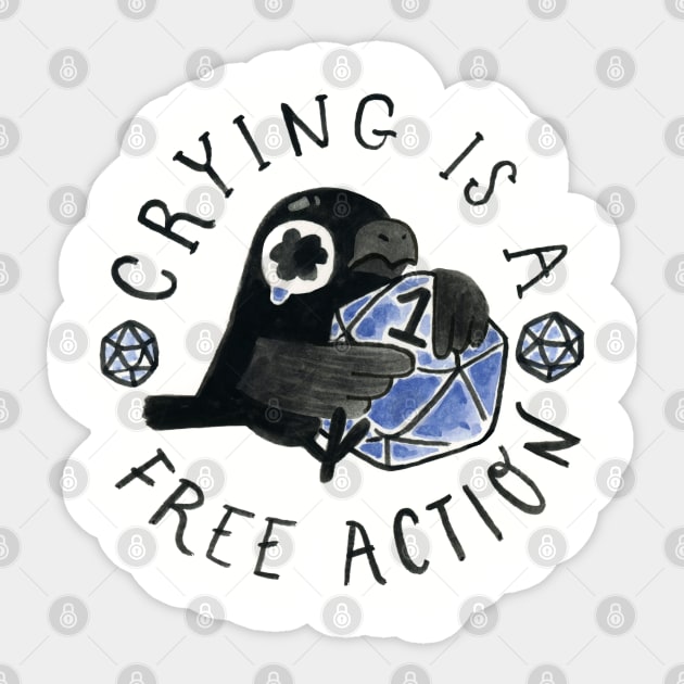 Crying Is A Free Action - Nat1 - Sticker | TeePublic