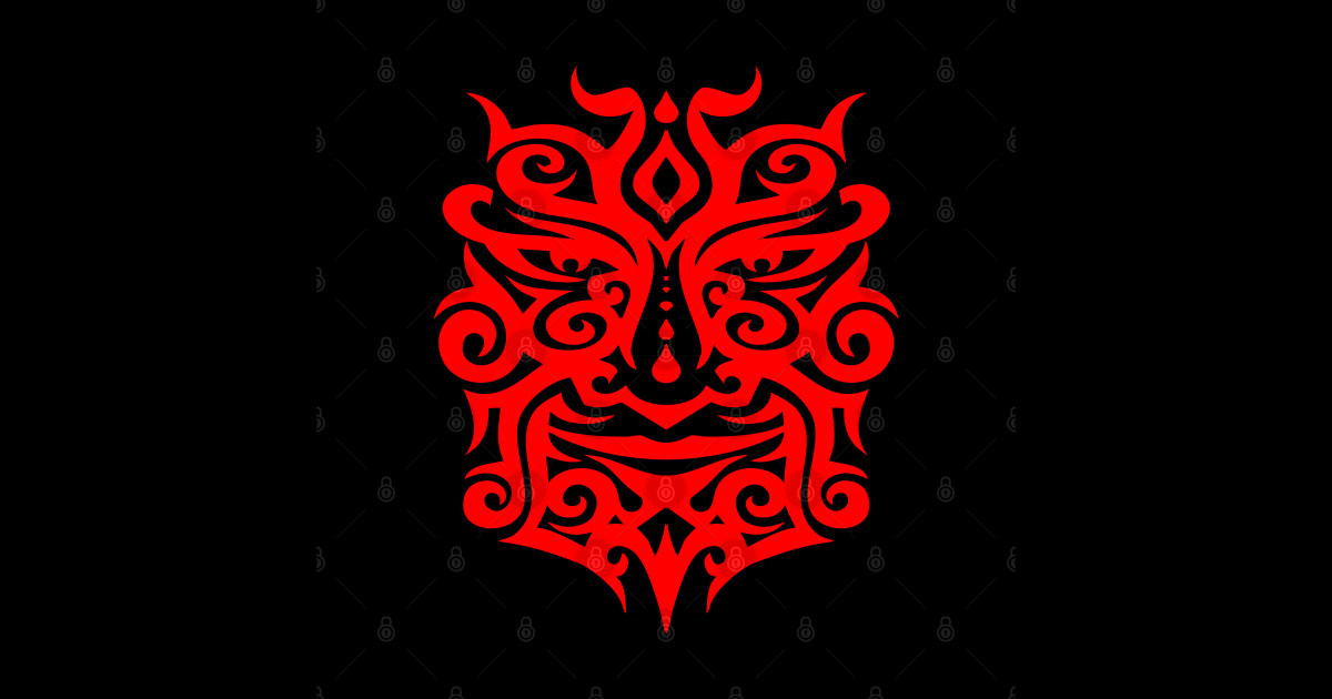 Tribal Face - Tribal - Sticker | TeePublic