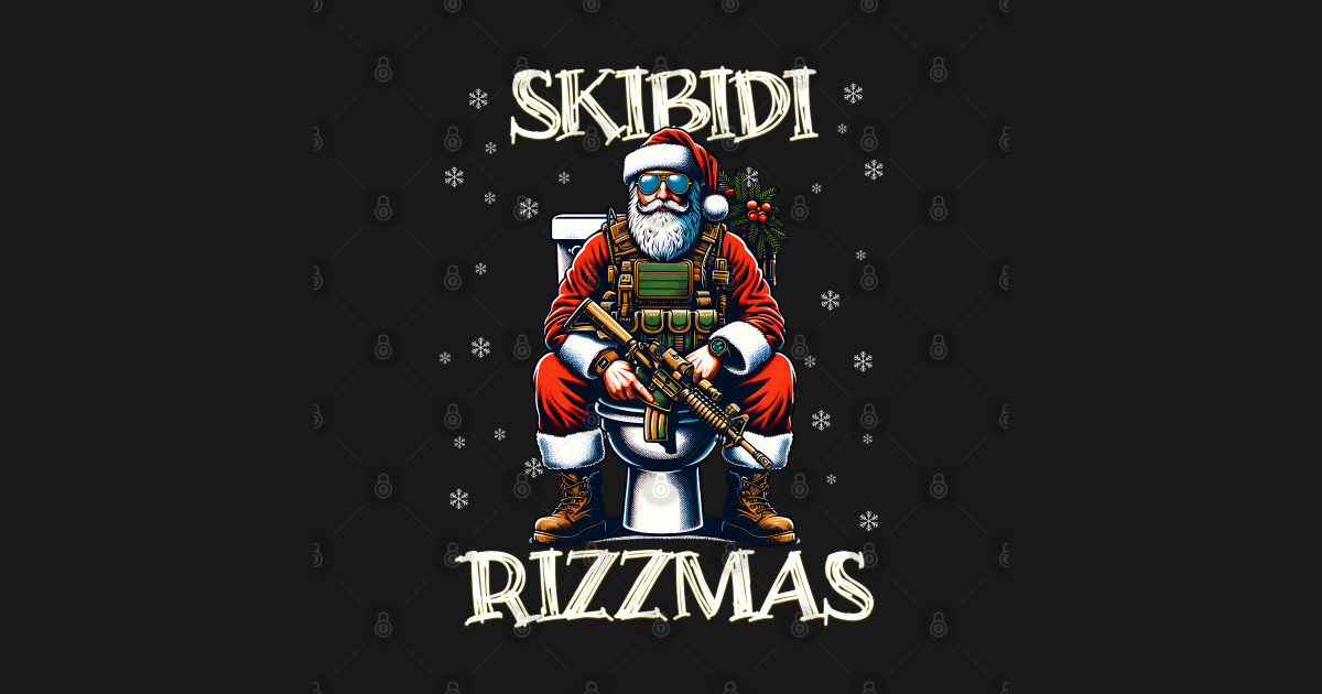 Skibidi Rizzmas Santa Claus Special Forces Operator Sitting On Toilet ...