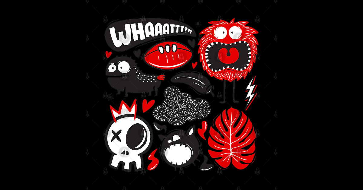 Funny little characters - Funny - Sticker | TeePublic