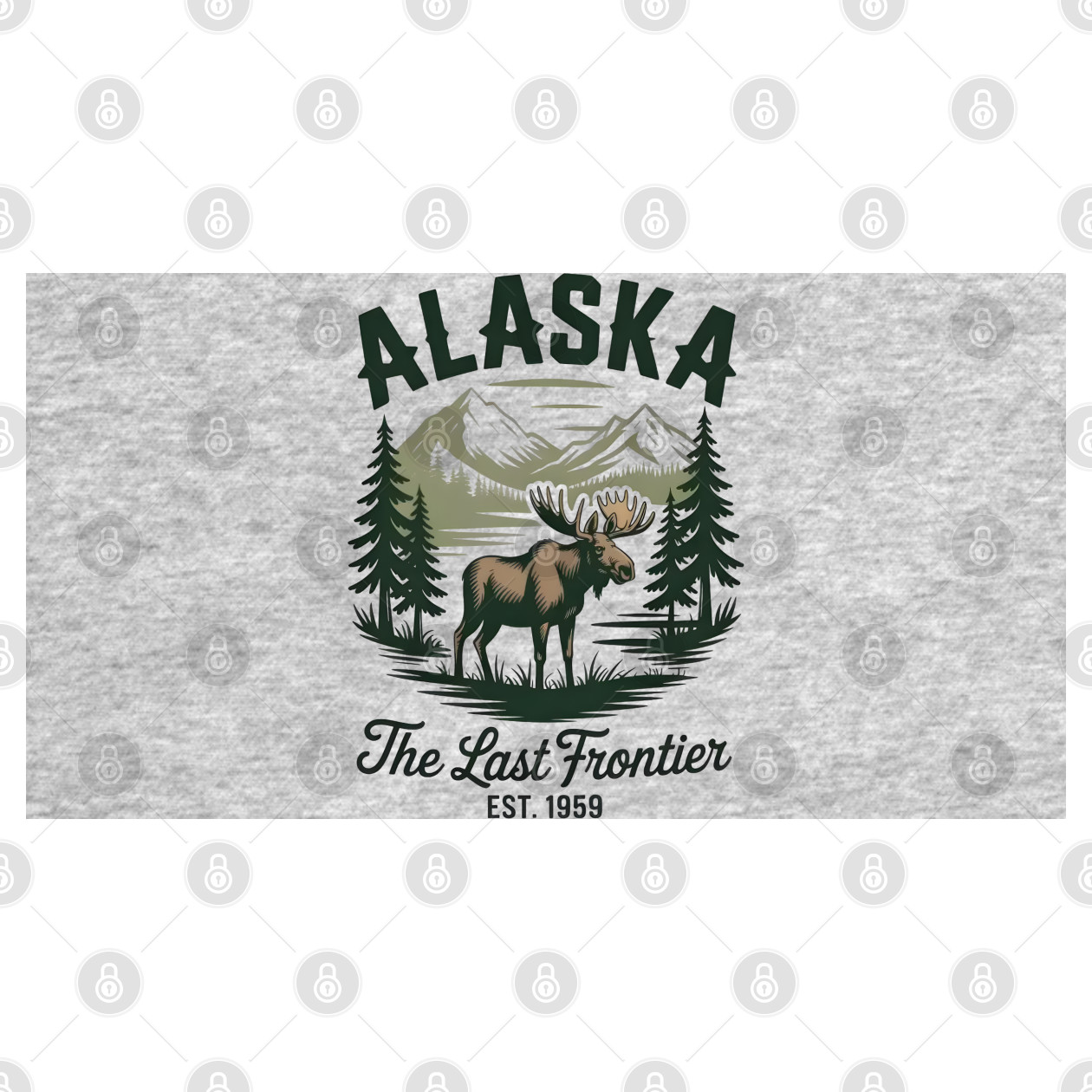 Alaska The Last Frontier Vintage Moose Mountain - Alaska - T-Shirt ...
