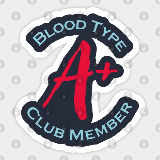 Blood type A plus club member - Red letters - Blood Type A Plus ...