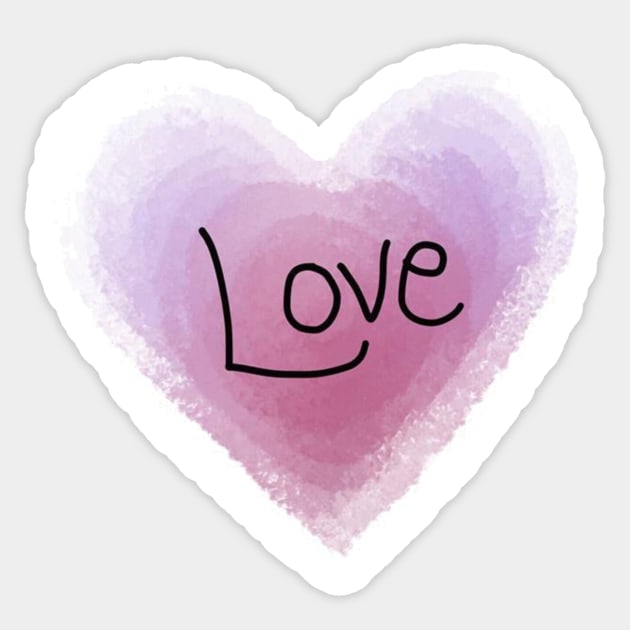 Love Heart - Love Heart - Sticker | TeePublic