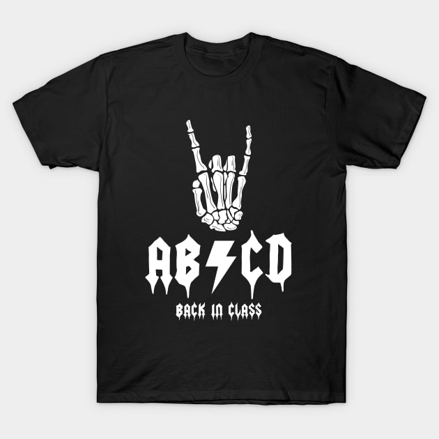 ABCD back in class - Skeleton Rock Hand - T-Shirt | TeePublic