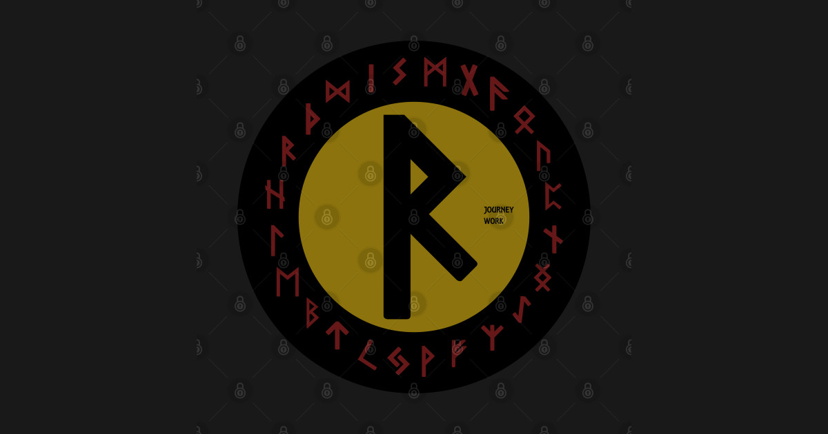 Yellow Raidho Elder Futhark | Viking Rune Symbol - Viking Symbols - T ...