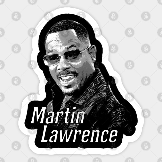 martin lawrence black and white - Martin Lawrence - Sticker | TeePublic