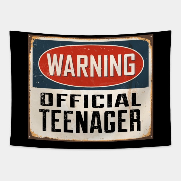Official Teenager Warning Sign - Funny 13th Birthday - Official ...