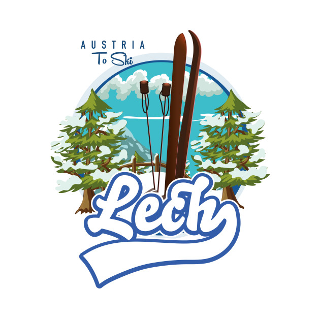 Lech Austria ski logo. - Lech Austria Ski Logo - T-Shirt | TeePublic