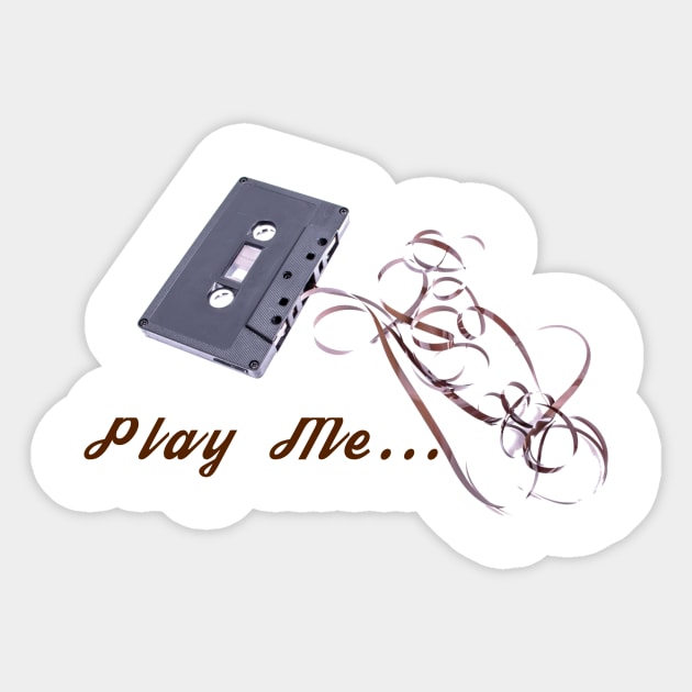 Play Me! - Cassette - Sticker | TeePublic