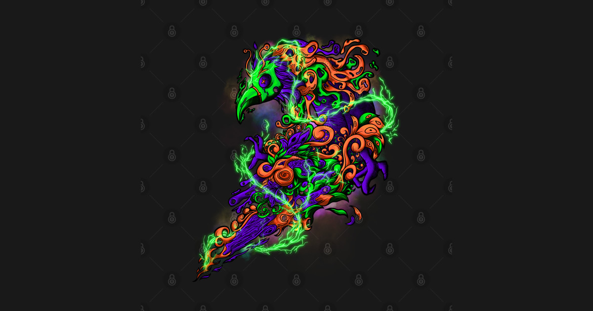 Cosmic Ravenstorm – Psychedelic Energy Bird Explosion - Psychedelic ...