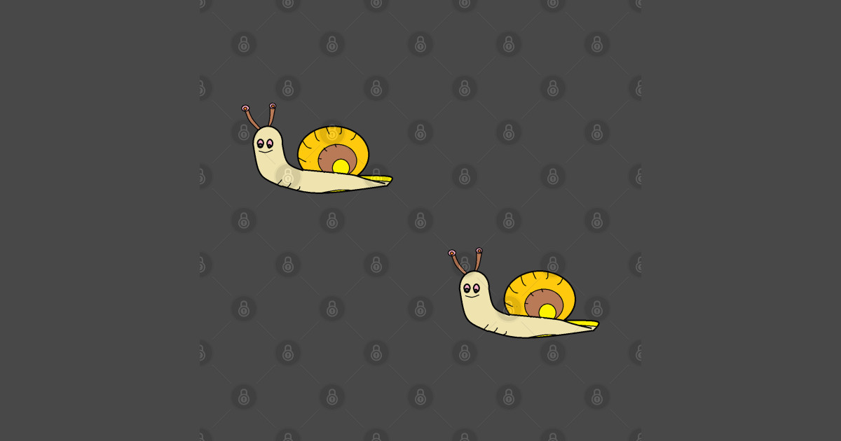 Cute Smiling Snail Cartoon Illustration - Cute Snail Art - T-Shirt ...